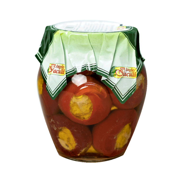 Gefüllte Kirschpaprika - eingelegt in Sonnenblumenöl - Kaffee Shop Ferro